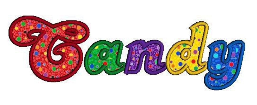 Candy Applique Alphabet Machine Embroidery Deisgns - Etsy