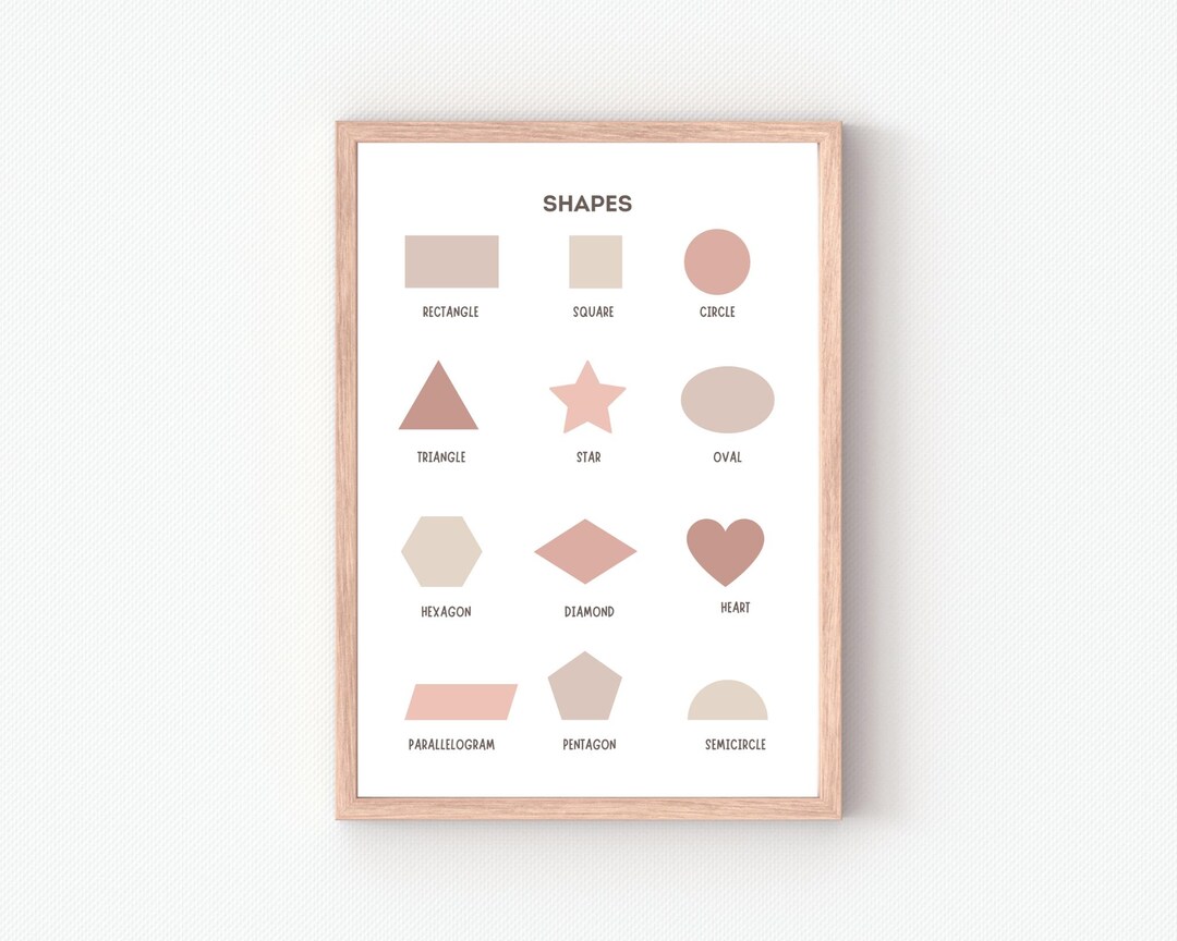 Earth Tone Shapes Poster: Montessori Classroom Decor (digital Download ...