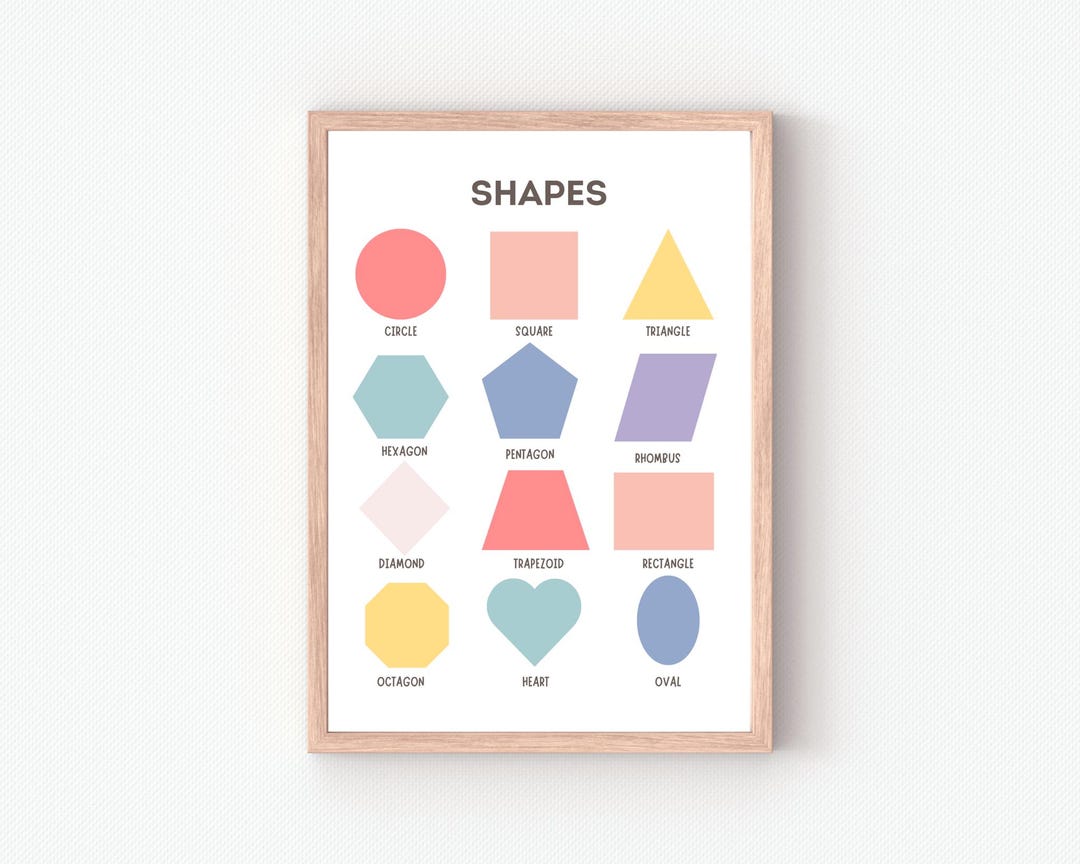 Rainbow Shapes Poster: Montessori Classroom Decor (digital Download) - Etsy