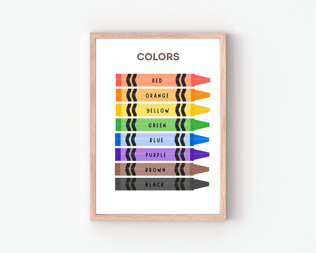 Rainbow Colors Poster: Educational Montessori Classroom Decor (digital ...