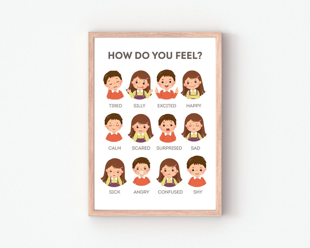 Feelings Poster, Emotions Poster, Educational Poster, Classroom Decor ...