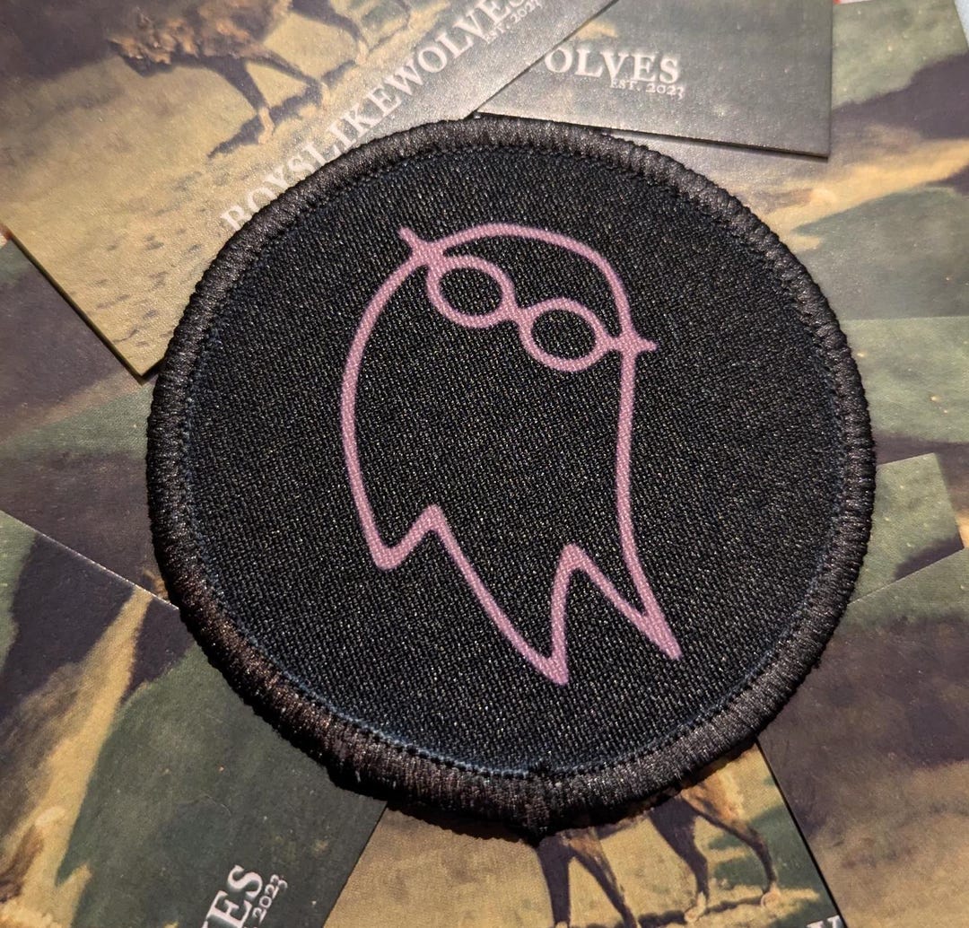 3x3 the Pink Opaque Ghost Printed Fabric Patch / I Saw the TV Glow Pink ...