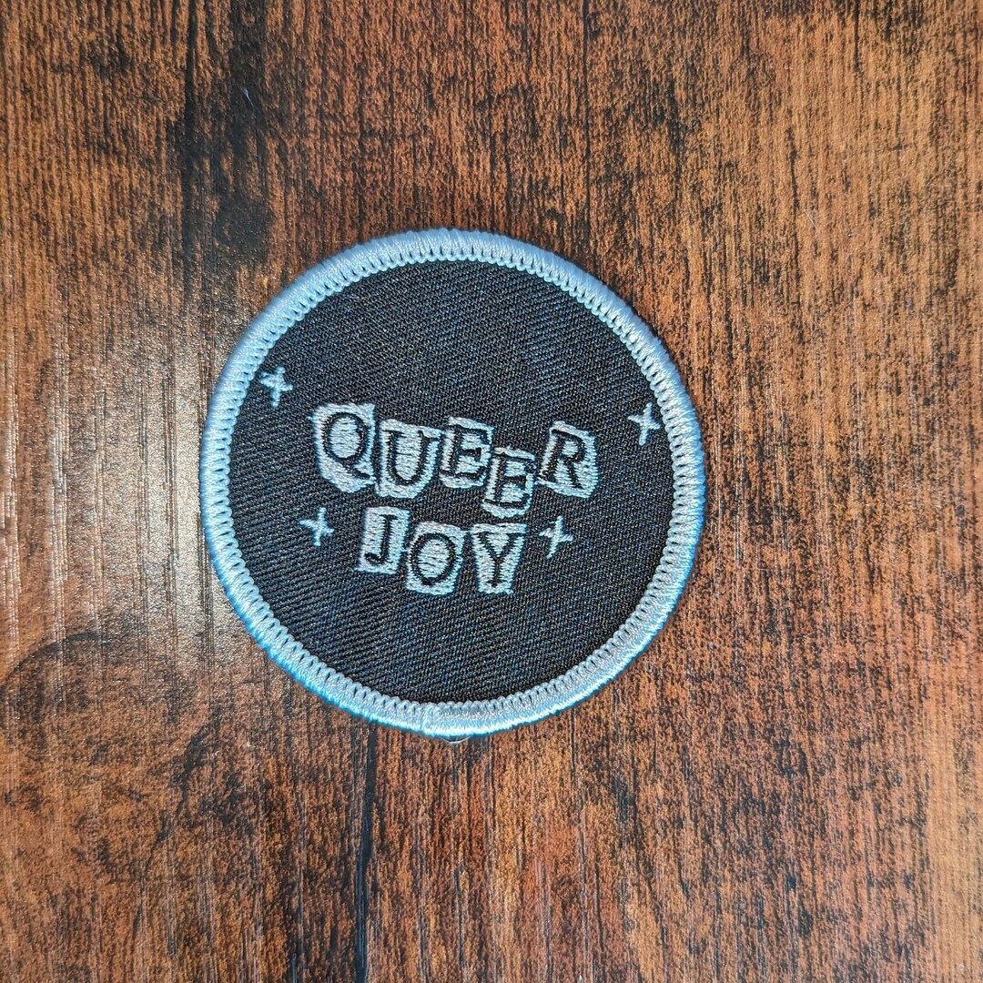 2.5 Queer Joy Embroidered Round Iron on Patch - Etsy