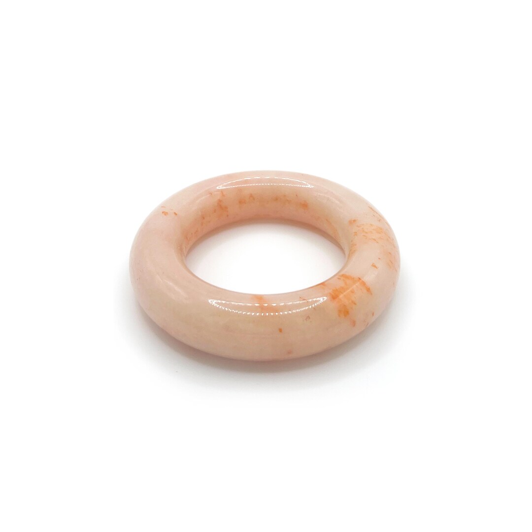 Citrus Jelly Donut Jade Bangle XXS 51mm | Orange Mongolian Quartzite ...