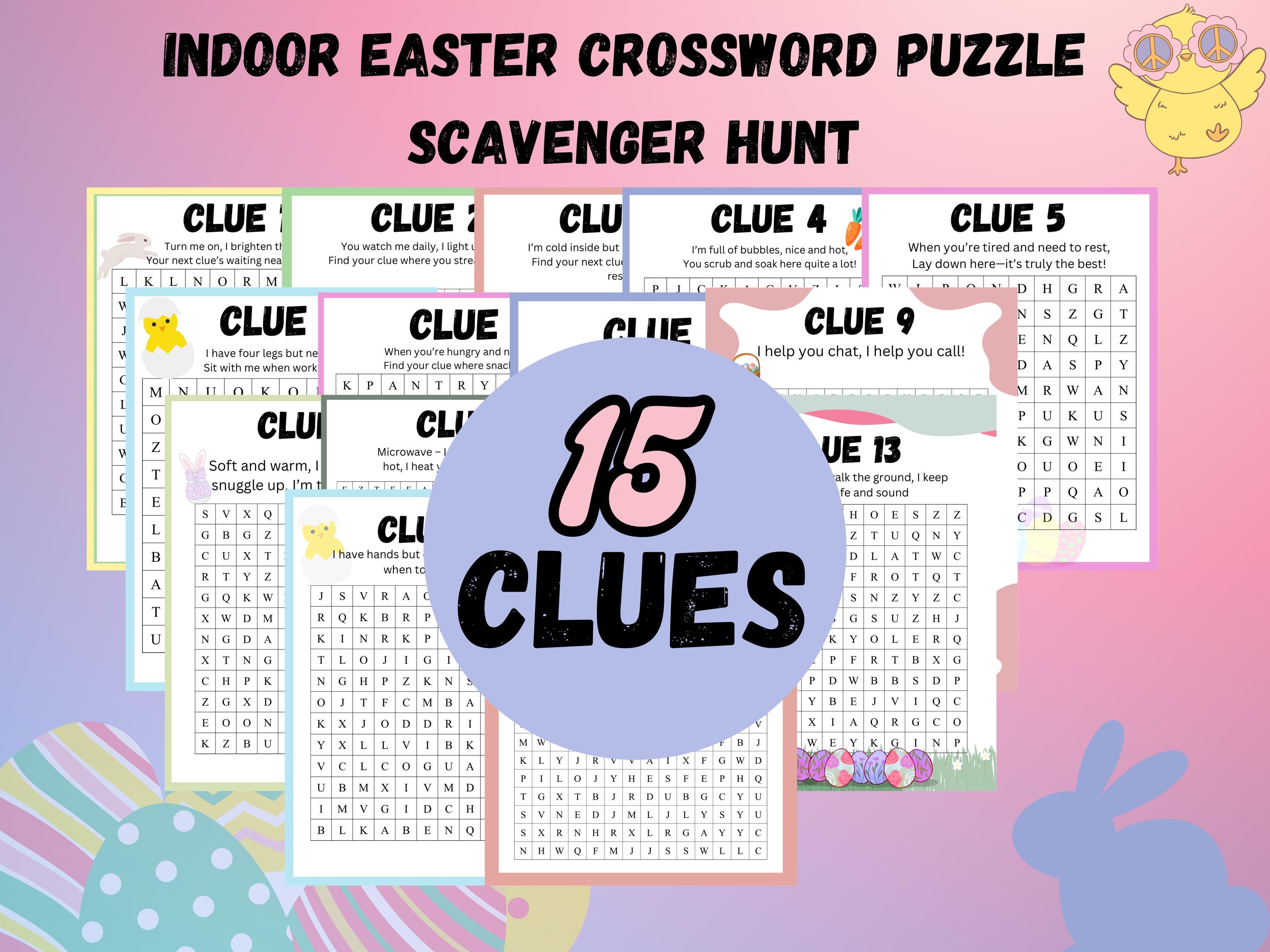 Indoor Easter Word Search Puzzle Scavenger Hunt – Fun Printable Game ...
