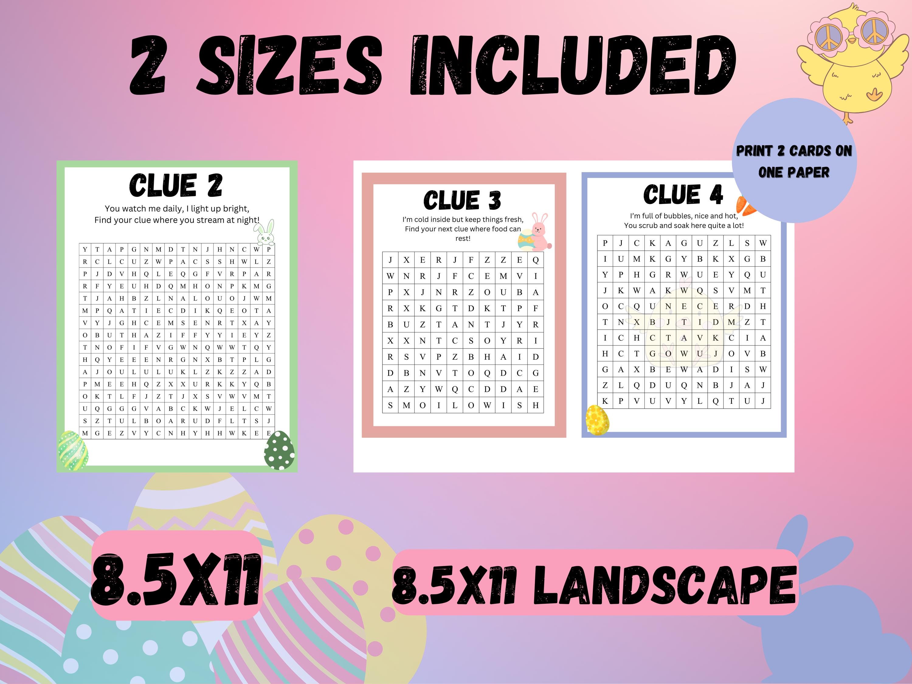 Indoor Easter Word Search Puzzle Scavenger Hunt – Fun Printable Game ...