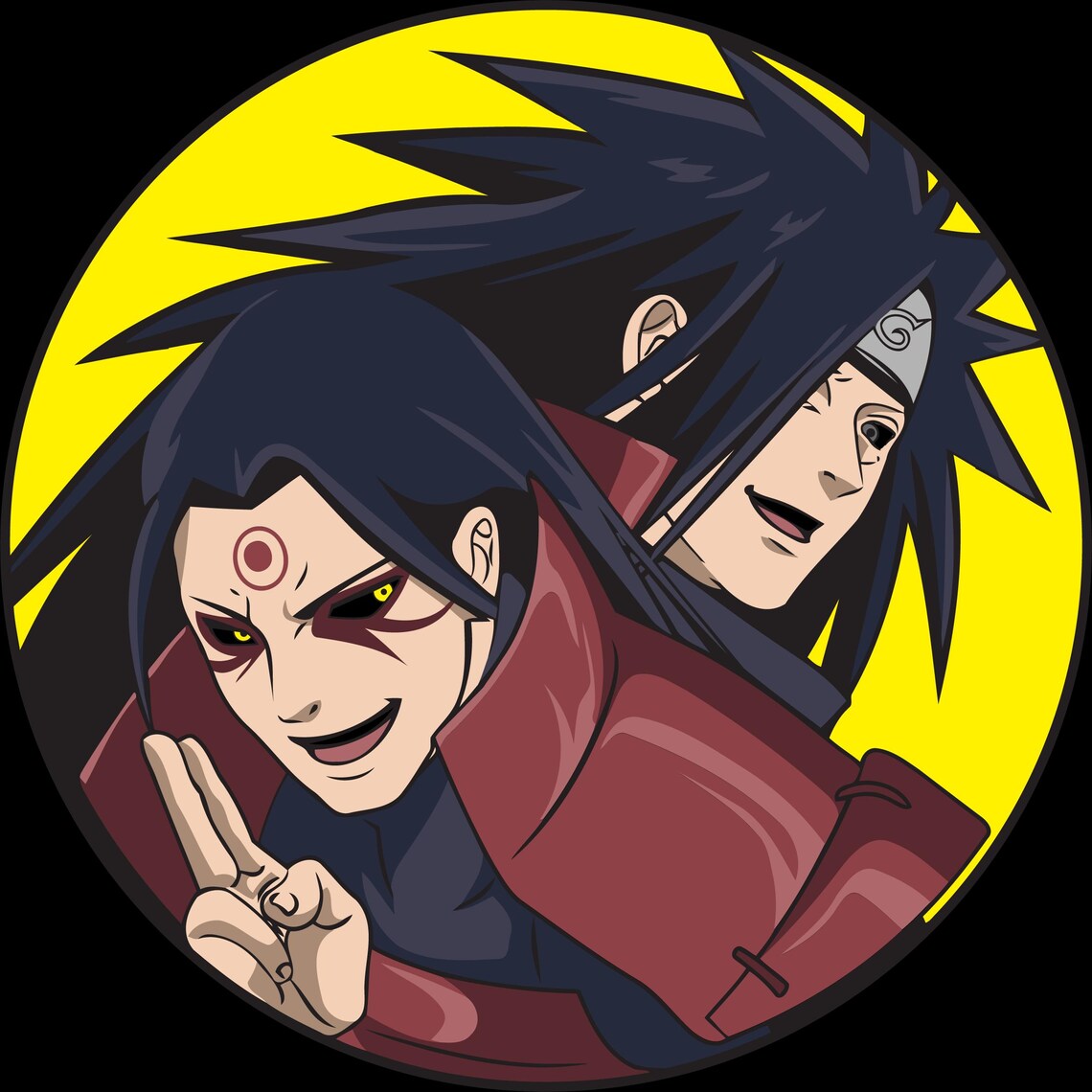Naruto Poster Set - Madara & Tobirama Wall Art - Vector + Mockup - Etsy UK