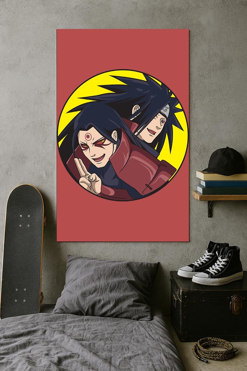 Naruto Poster Set - Madara & Tobirama Wall Art - Vector + Mockup - Etsy UK