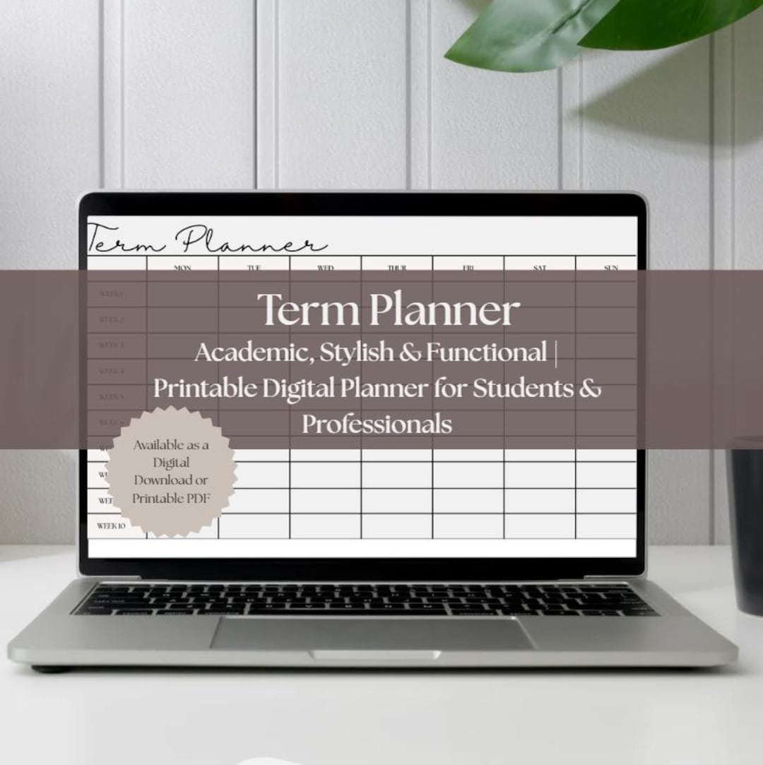 2025 White Aesthetic Term Planner – Minimalist, Printable, Digital ...