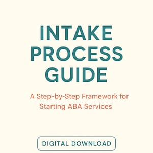 ABA Intake & Onboarding Process Guide | Autism Clinic BCBA SOP Template ...