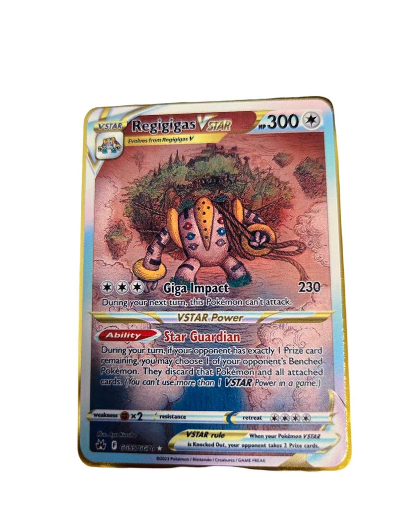 Regigigas Pokémon Card – Custom Metal Pokemon Card – GX VMAX VSTAR ...