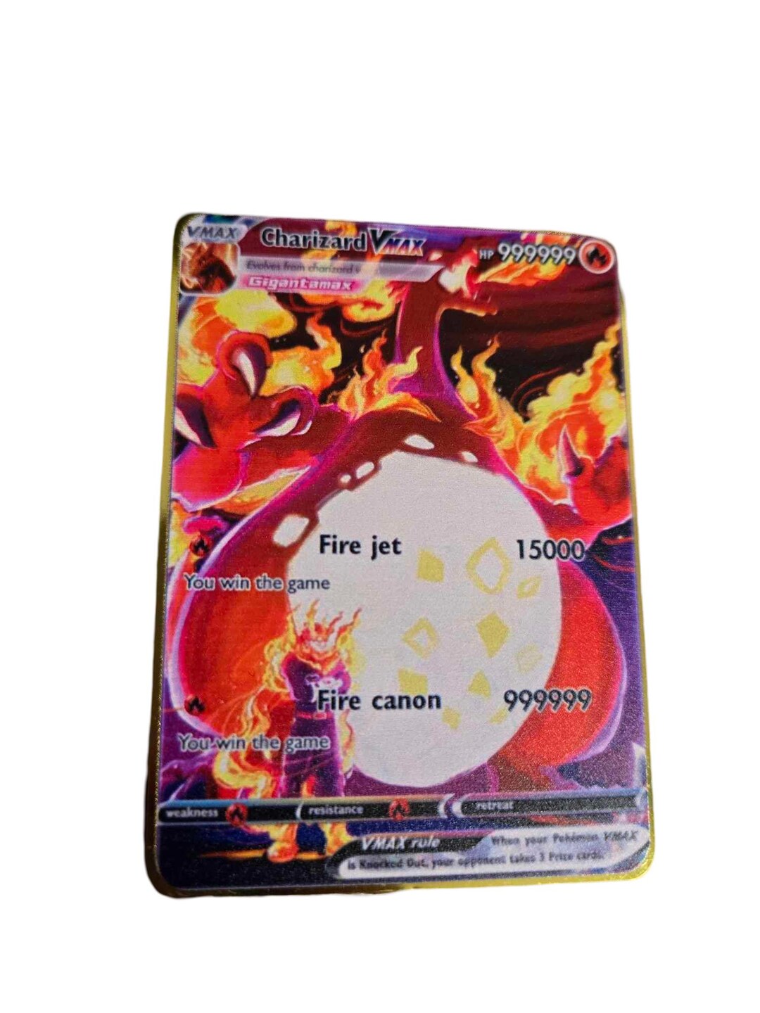 Charizard Vmax Pokémon Card – Custom Metal Pokemon Card – GX VMAX V ...