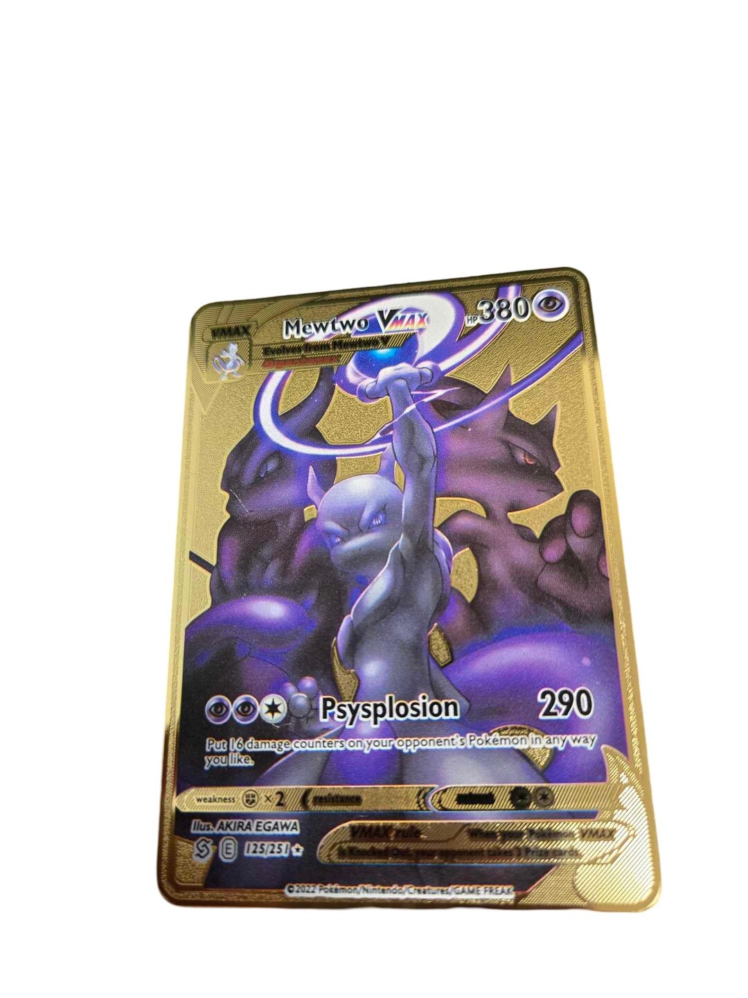 Mewtwo V Max Pokémon Card – Custom Metal Pokemon Card – GX VMAX V STAR ...