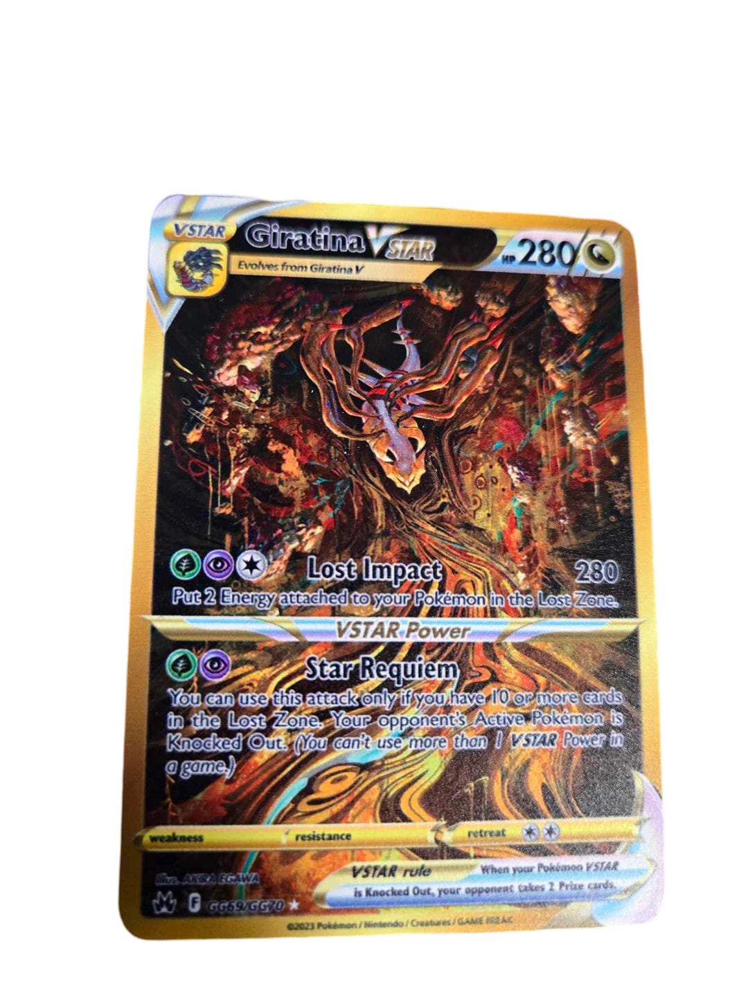 Giratina V Star Pokémon Card – Custom Metal Pokemon Card – GX VMAX V ...