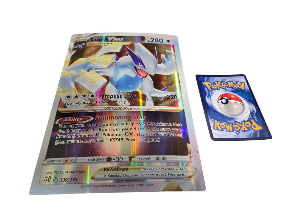 Lugia Pokémon Card – Custom Large Pokemon Card – GX VMAX VSTAR Proxy ...