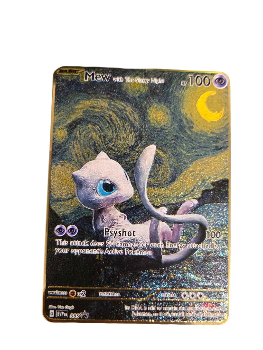 Mew Van Gogh Pokémon Card – Custom Metal Pokemon Card – Ex GX VMAX ...