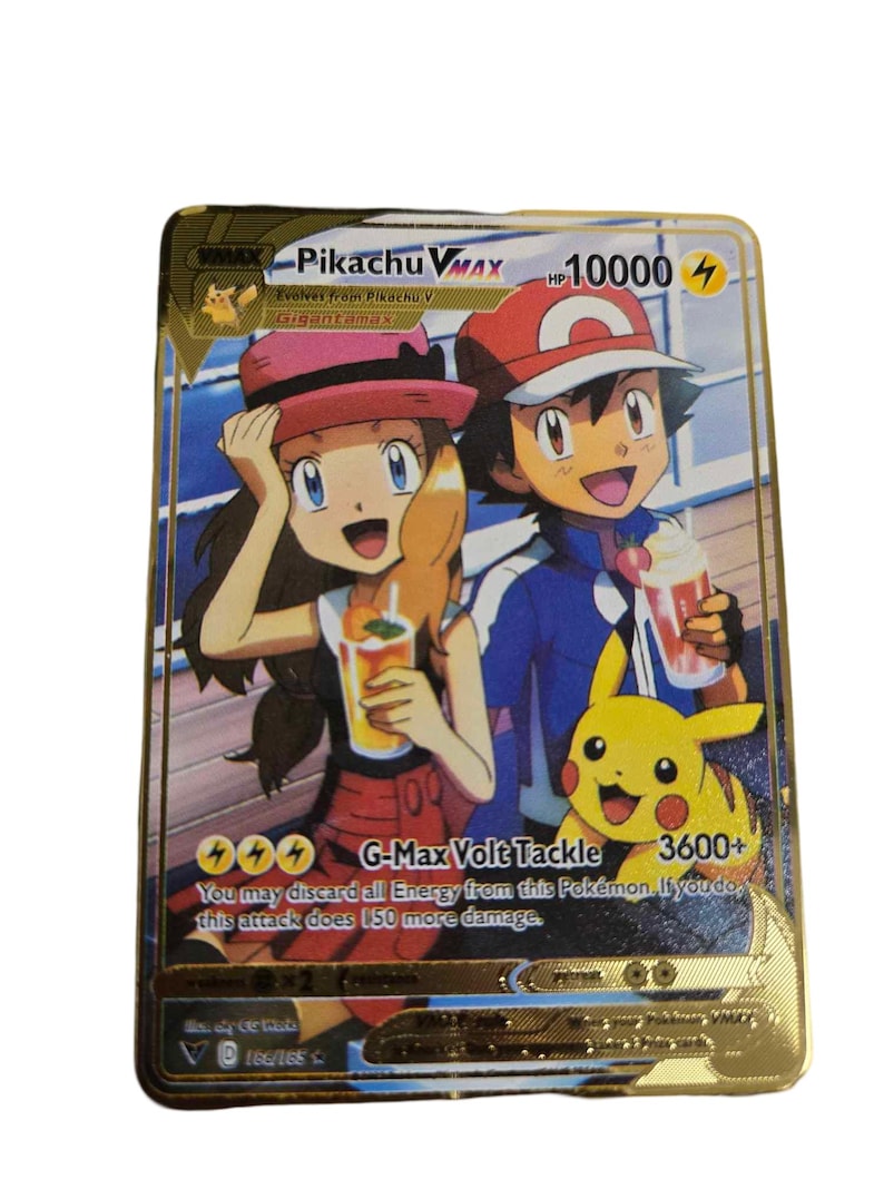 Pikachu Vmax Pokémon Card – Custom Metal Pokemon Card – Ex GX VSTAR ...