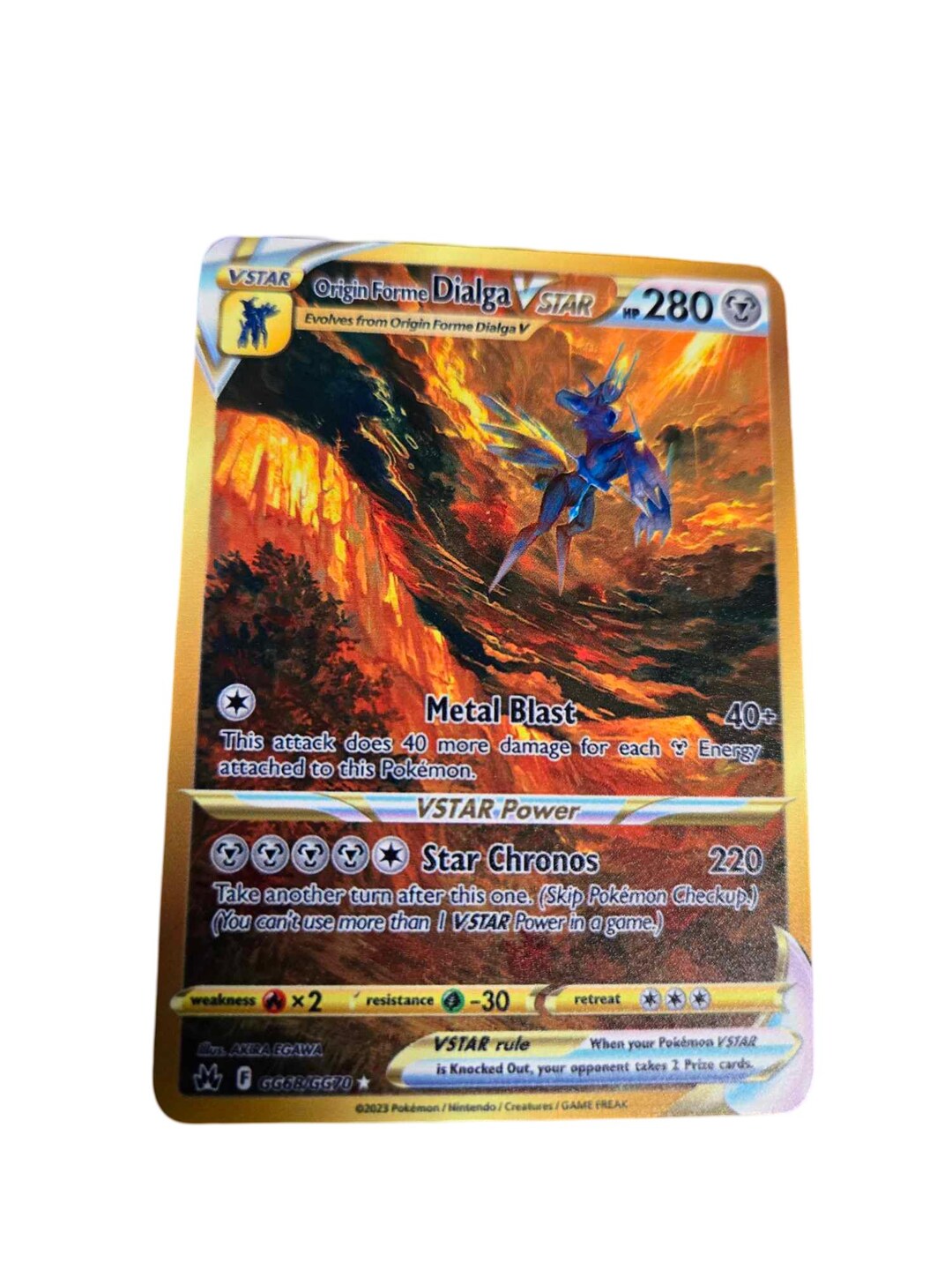 Dialga V Star Pokémon Card – Custom Metal Pokemon Card – GX VMAX V STAR ...
