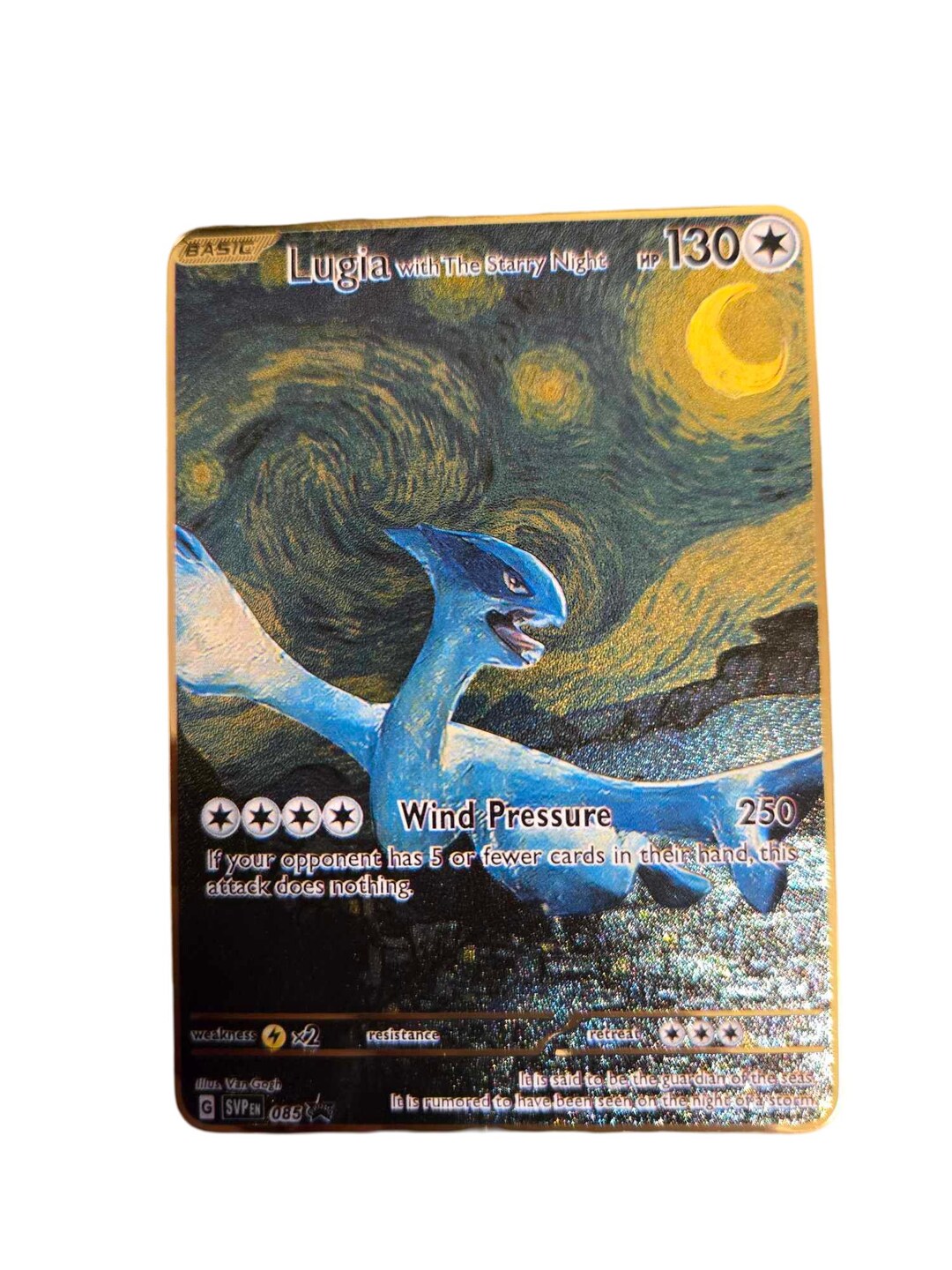 Lugia Van Gogh Pokémon Card – Custom Metal Pokemon Card – Ex GX VMAX ...