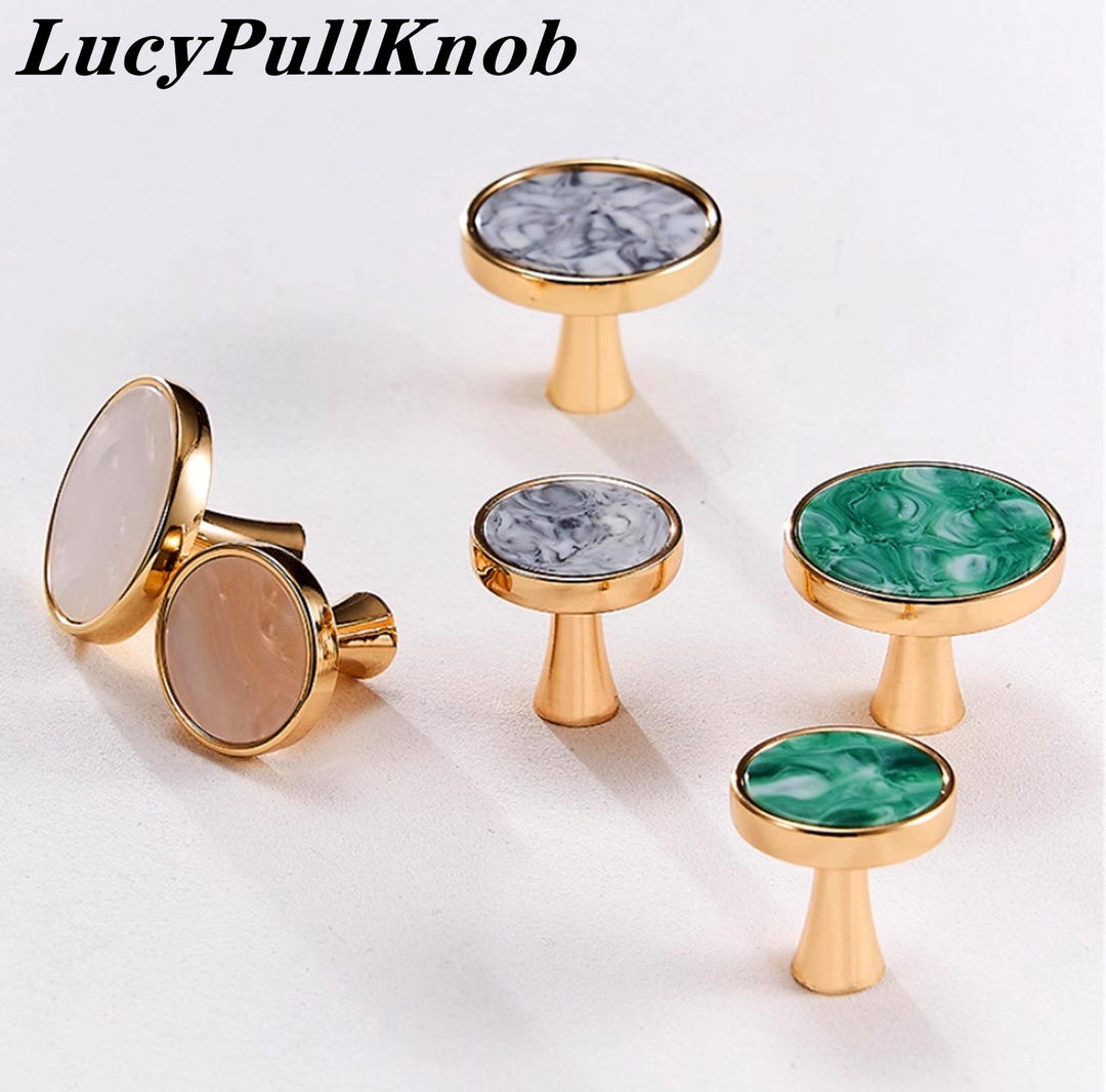 Luxury Shell Drawer Pulls/abalone Shell Dresser Knobs/round Dresser ...