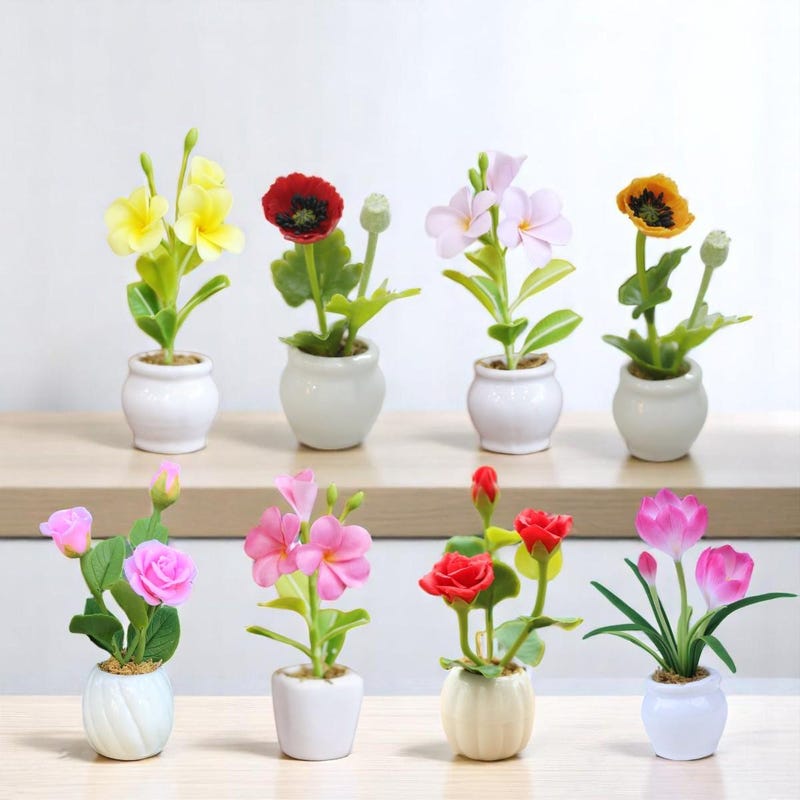 Fake Clay Flowers Mini - Etsy