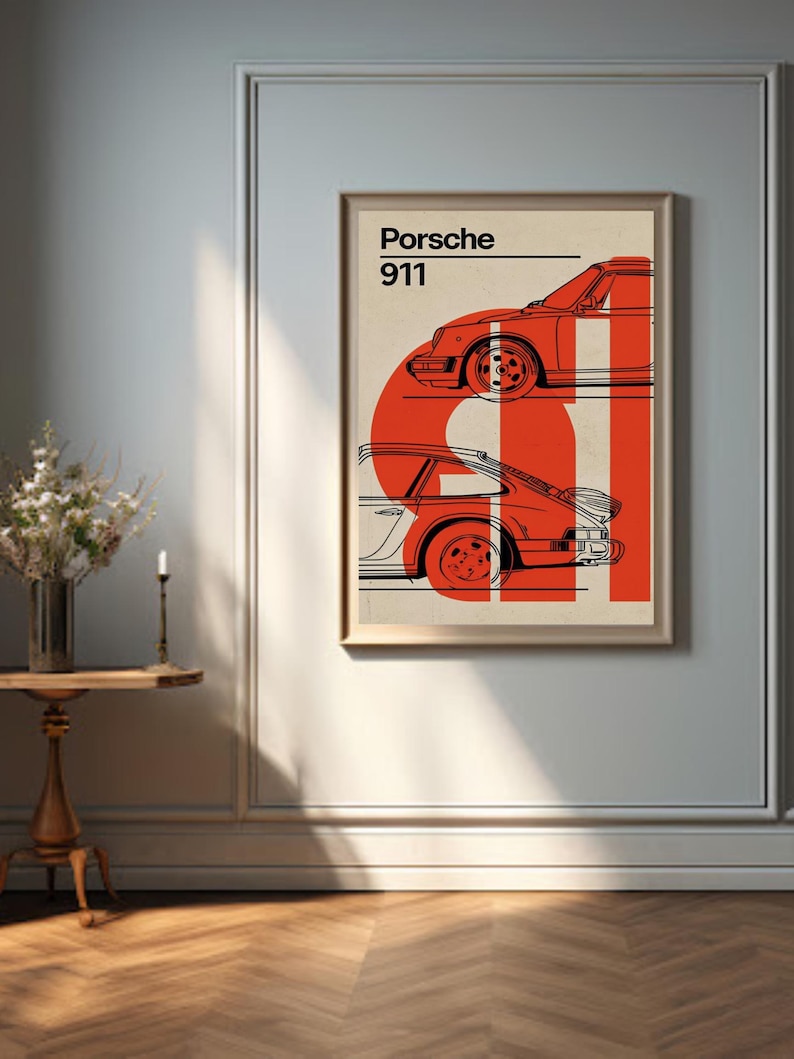 Porsche Wall Art | Porsche Poster | Porsche 911 | Masculine Wall Art ...