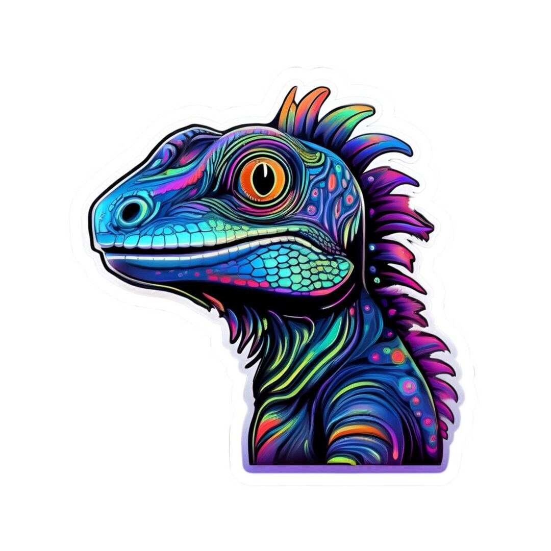 Neon Series 1 L Vibrant Neon Lizard Kiss-cut Sticker Set, Glow in the ...