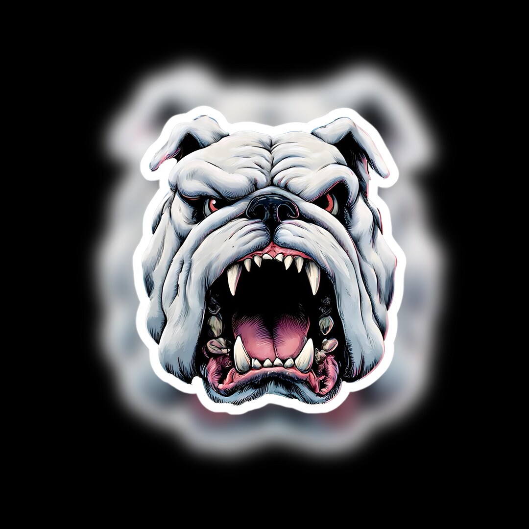 90s Fantasy English Bulldog Sticker | Retro Kennel Series, Crimson ...
