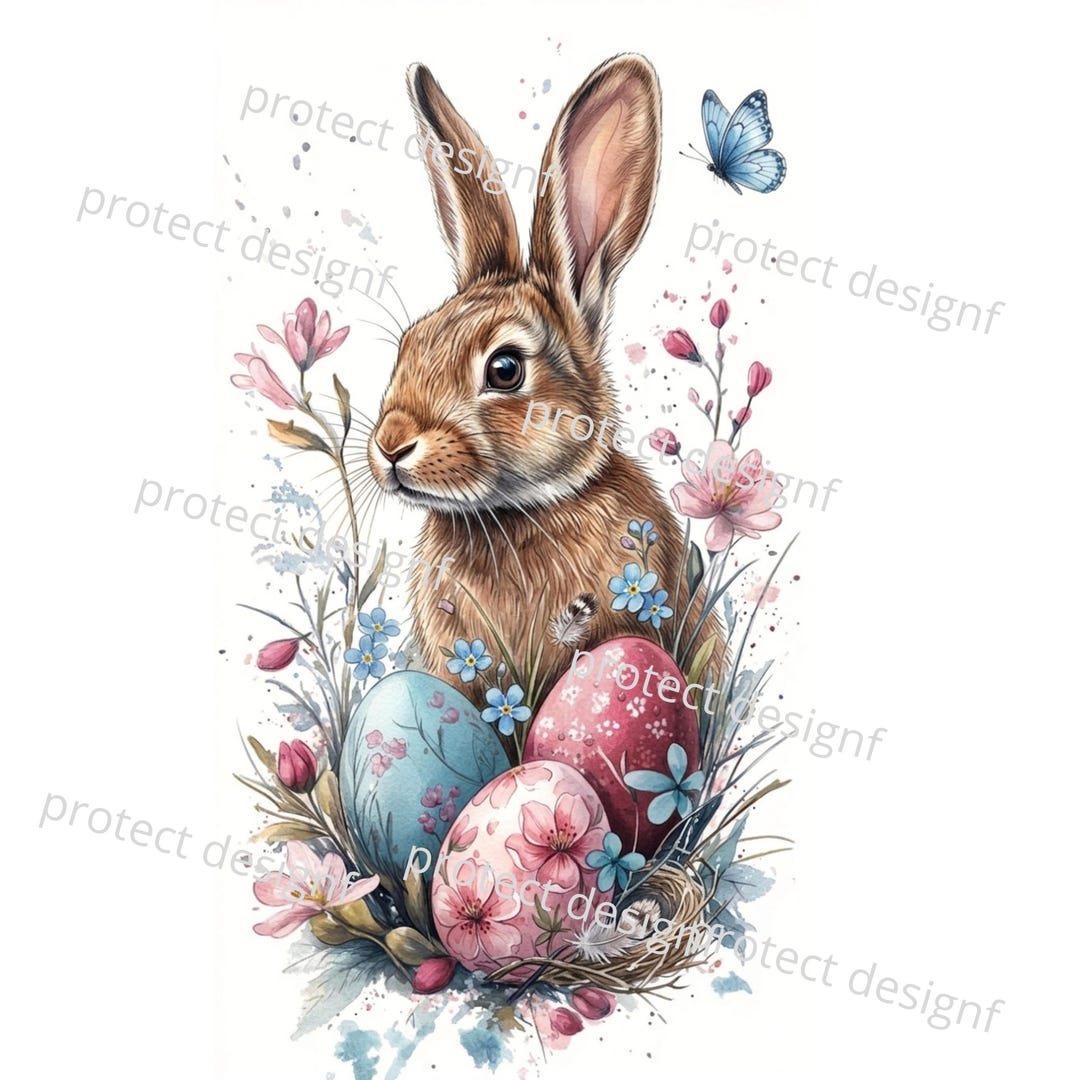 6 Easter Bunny Clipart Easter Clip Art Spring Rabbit High Quality PNG ...