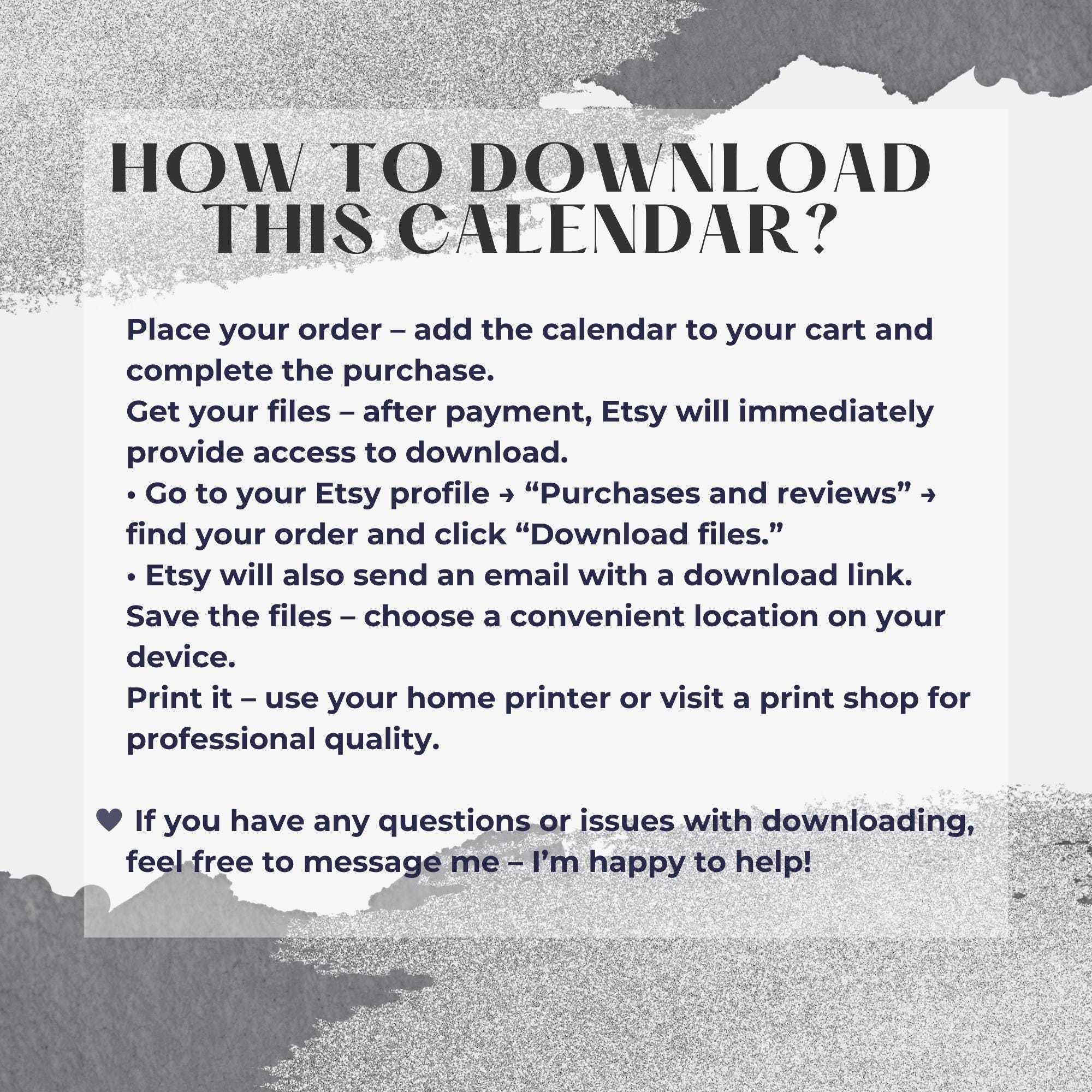 Dark Stylish Calendar | Printable & Digital Planner | Minimalist ...