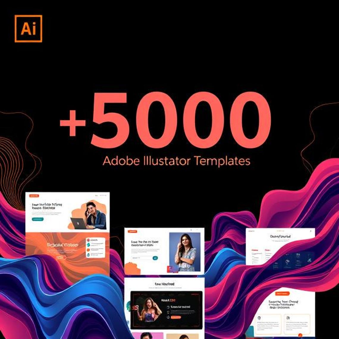 Adobe Illustrator Templates +5000 | Logos, Flyers, Mockups, Business ...