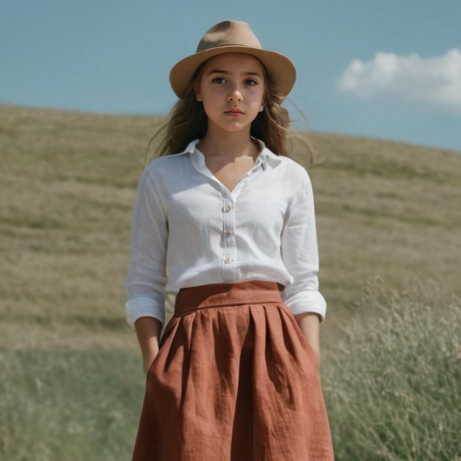 Kids Linen Shirt Sewing Pattern Girls Long Sleeve Blouse PDF Pattern ...