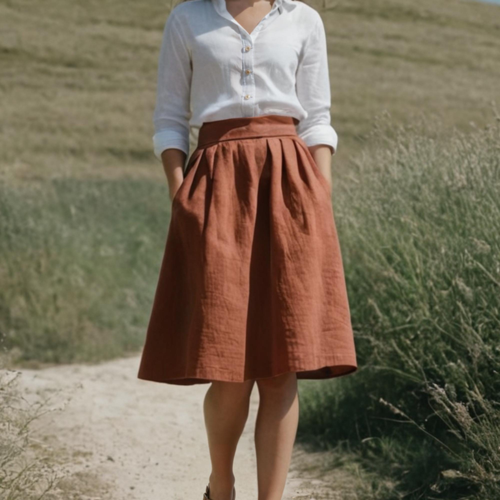 Pocket Skirt for Girls Sewing Pattern Elastic Waist Summer Skirt ...
