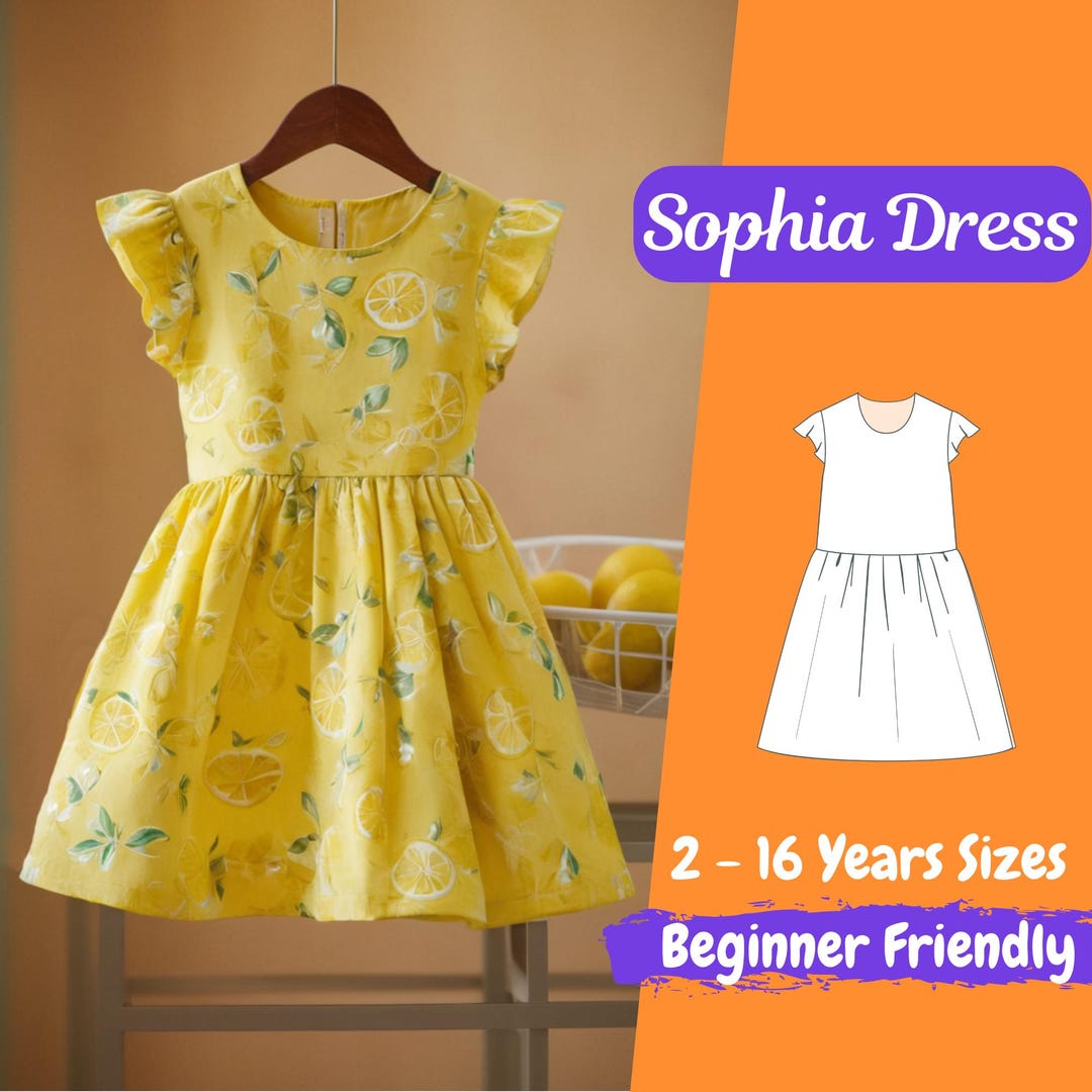 Girls Summer Dress Pattern, PDF Kids Dress Sewing Pattern, Children ...