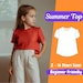Top Sewing Pattern for Kids, Girls Summer Top PDF Pattern, Kids ...