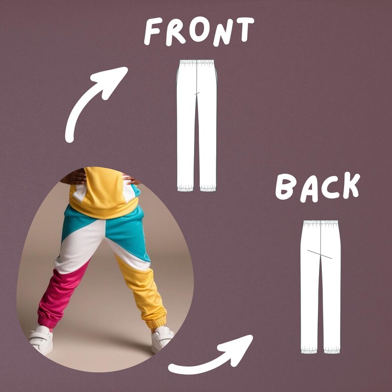 Girls Joggers Pants PDF Sewing Pattern Kids Pants With Pockets PDF ...