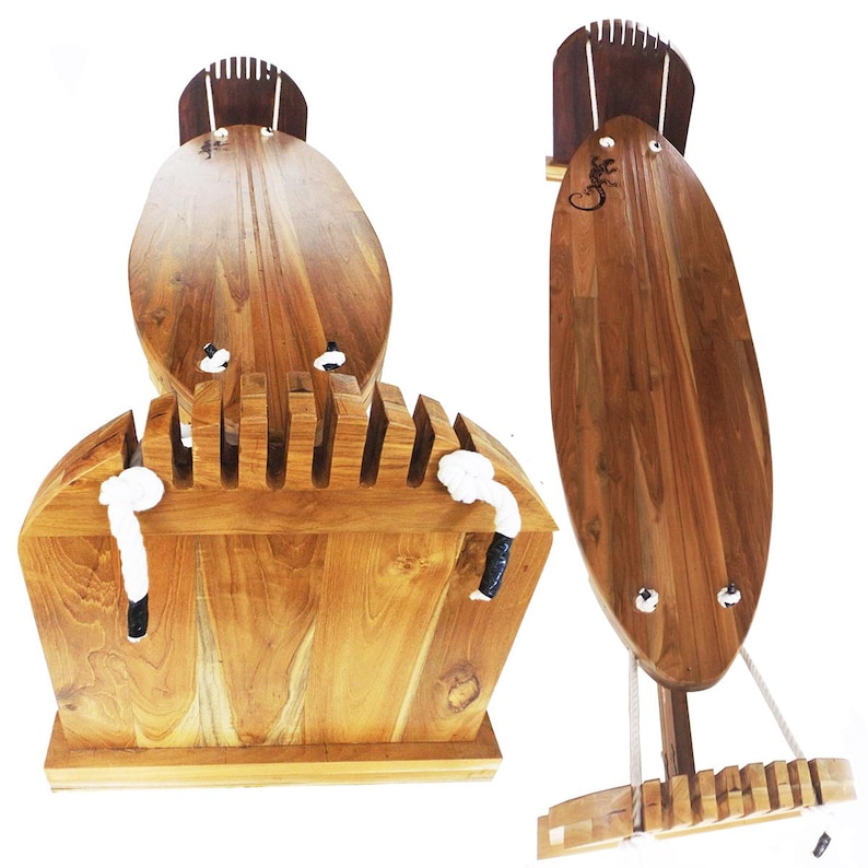208 Cm Teakwood Surf Board Trainer / Balancing and Surfing Exercise ...