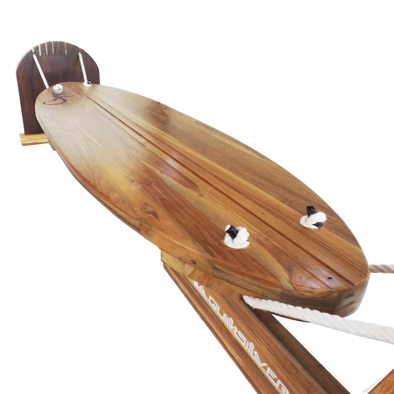 208 Cm Teakwood Surf Board Trainer / Balancing and Surfing Exercise ...