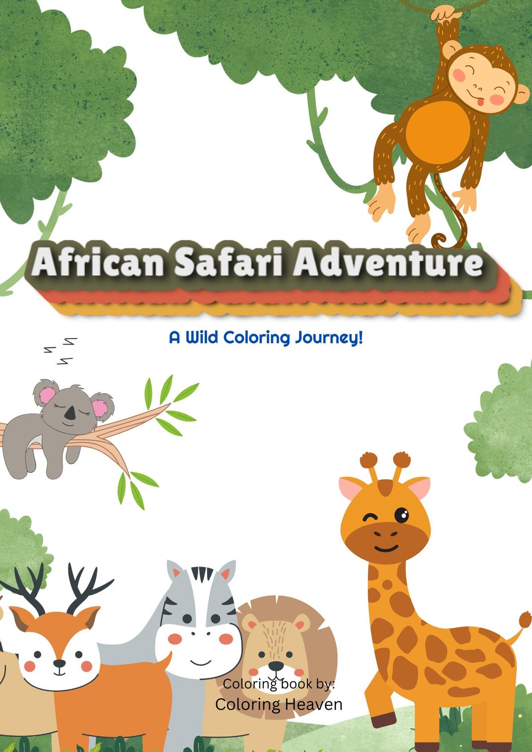 African Safari Adventure: A Wild Coloring Journey Coloring Book ...