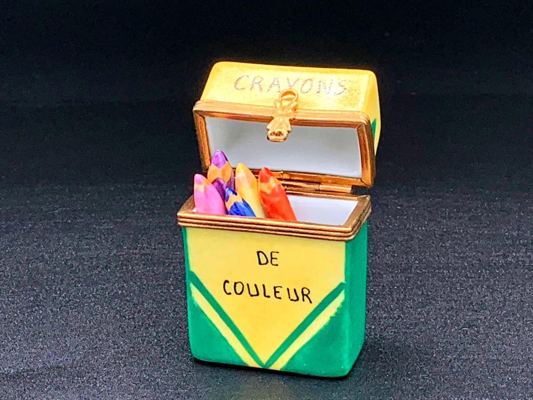 Authentic Rochard Limoges “crayons De Couleur” Trinket Box – French ...