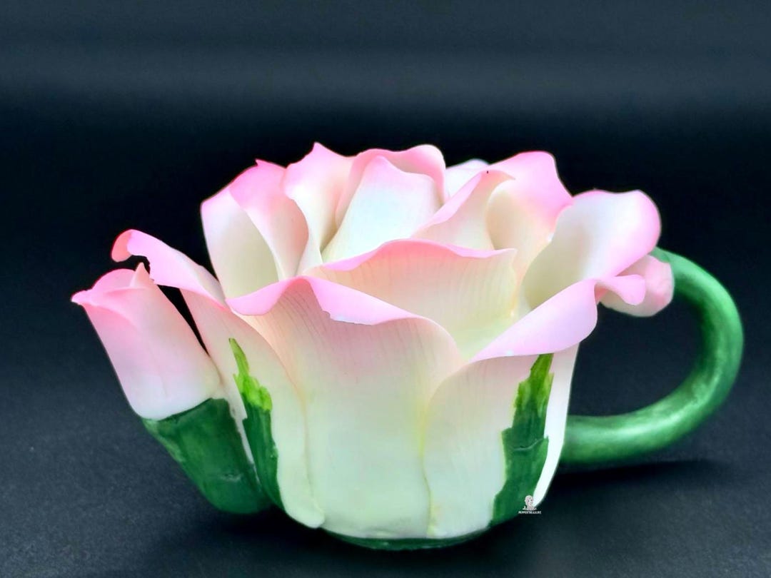 Ceramic Flower-shaped Teacup Trinket Box With Lid - Etsy