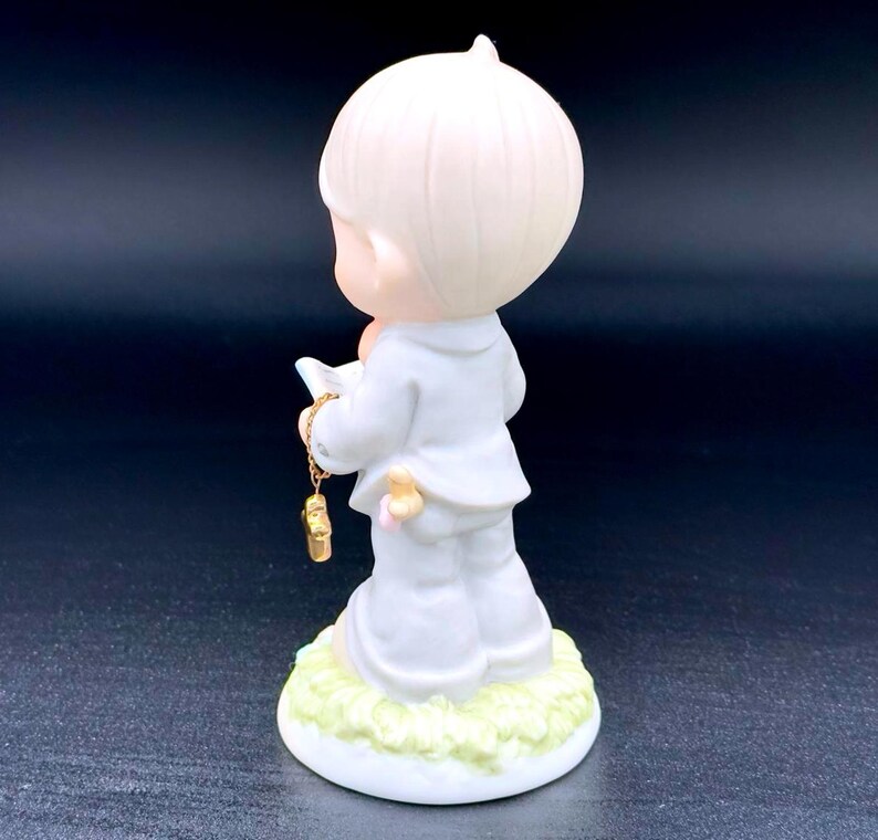 Precious Moments First Communion Boy Bible & Gold Cross Figurine - Etsy
