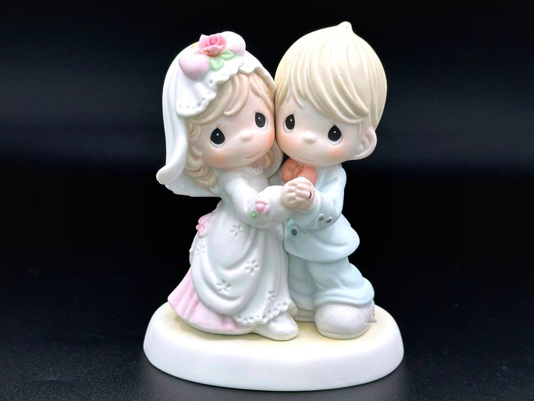 Precious Moments Wedding Couple Bride Groom Love Marriage Collectible ...