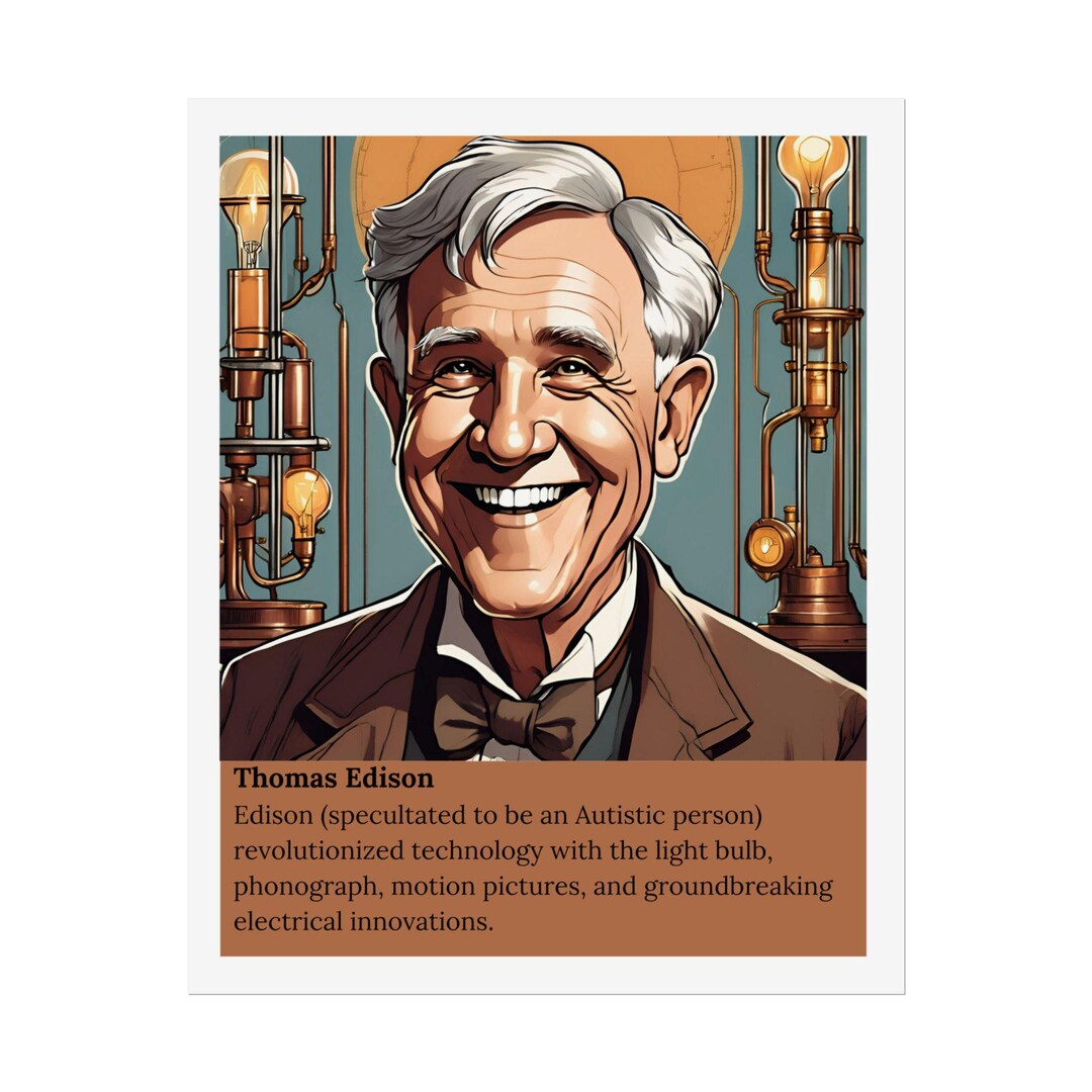 Inspiring Thomas Edison Rolled Poster - Revolutionize Innovation Decor ...