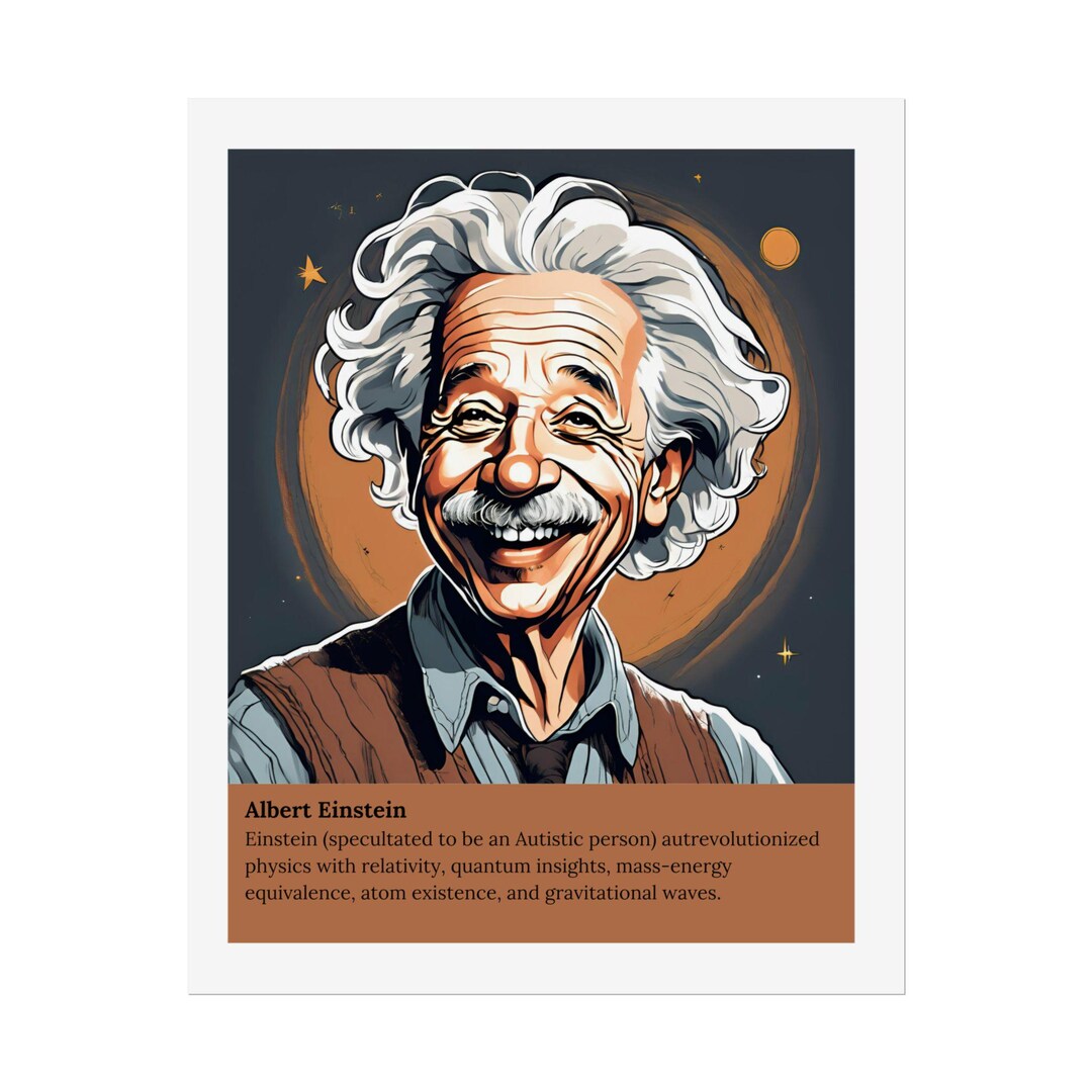 Albert Einstein Biographical Poster - Etsy