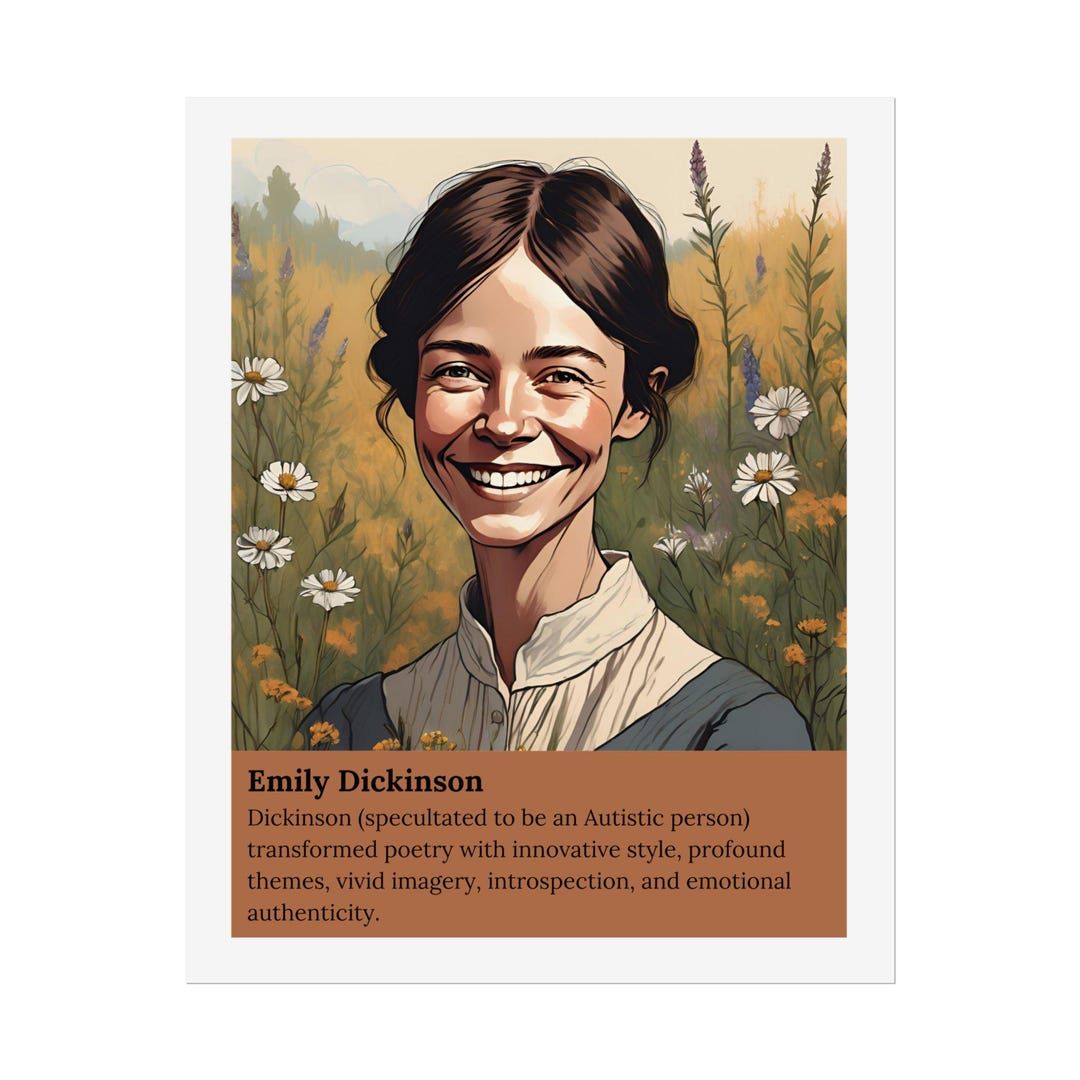 Emily Dickinson Inspirational Rolled Poster - Literary Artwork for Home ...