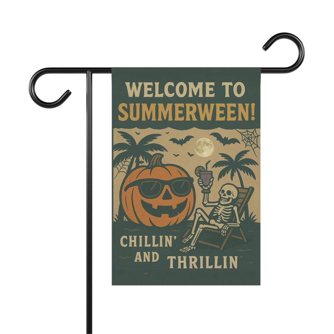 Summerween Garden Banner Lawn Flag, Halloween in Summer Decor, Outdoor ...