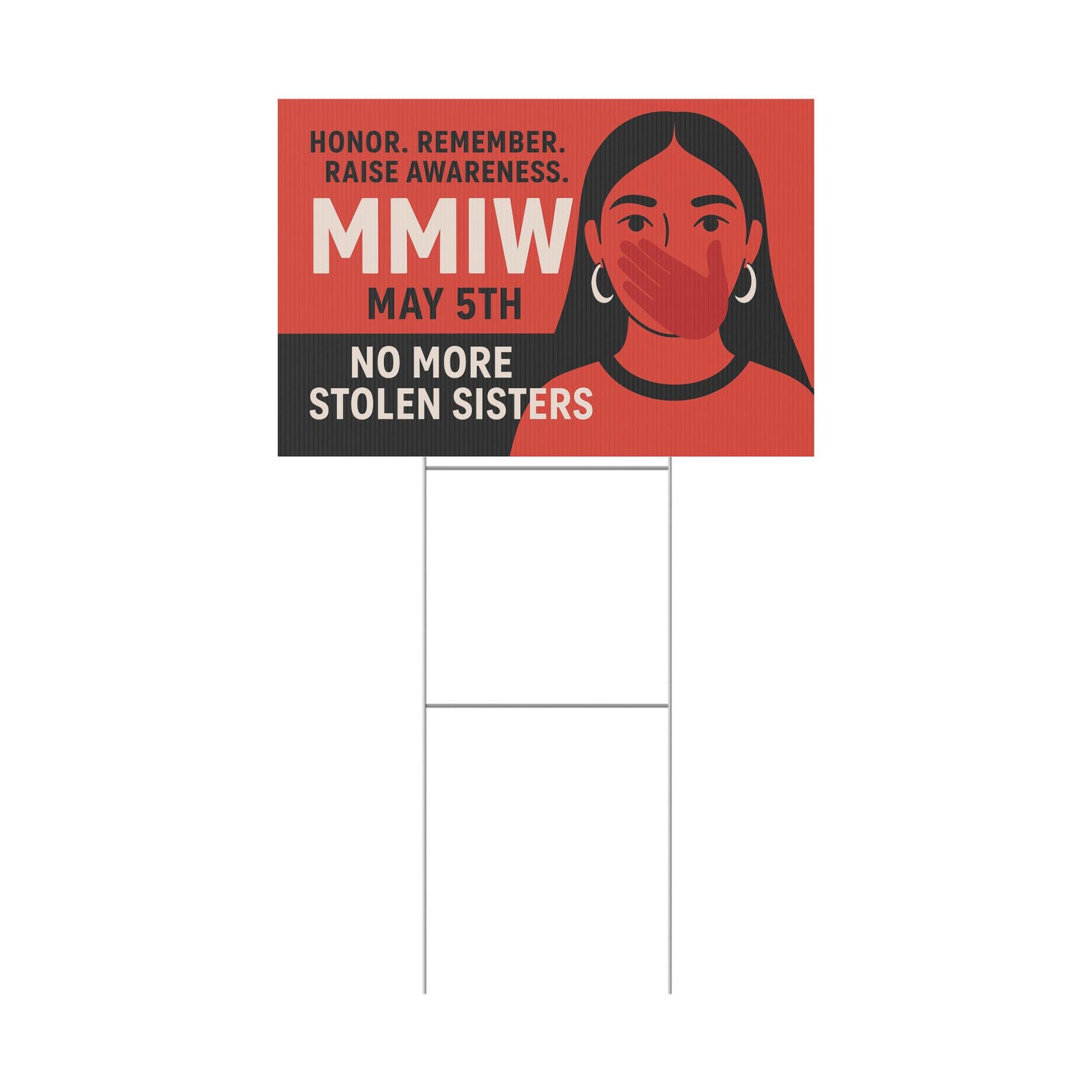 MMIW Awareness Day May 5th Plastic Yard Sign, 3 Sizes, Protect ...