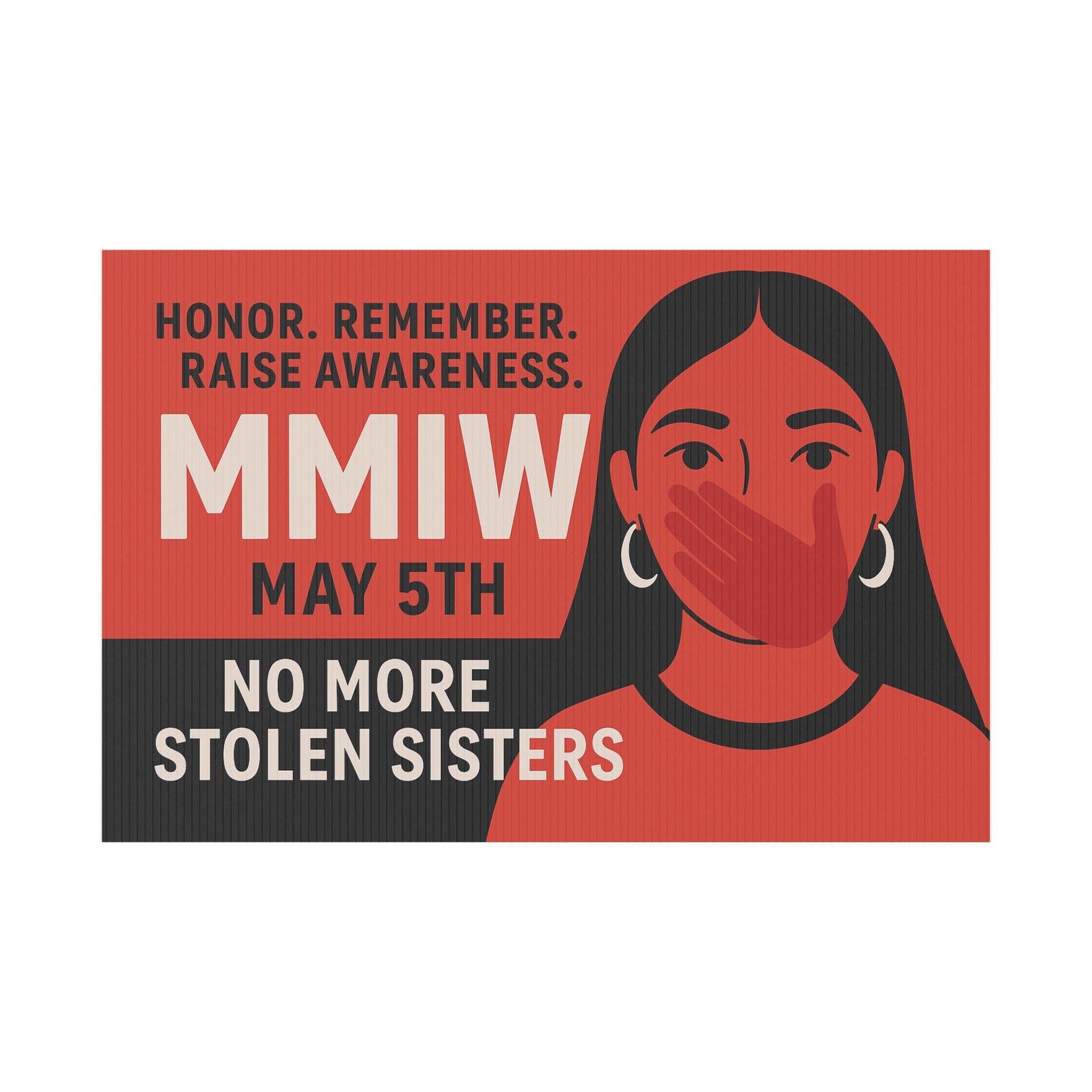 MMIW Awareness Day May 5th Plastic Yard Sign, 3 Sizes, Protect ...