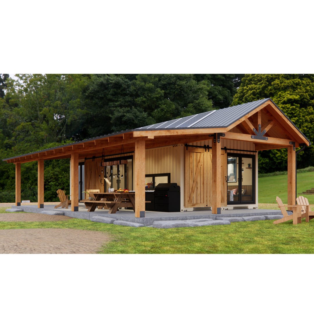 2x40' Container Home Plans 2 Bedrooms- 1 Bathroom - Container House ...